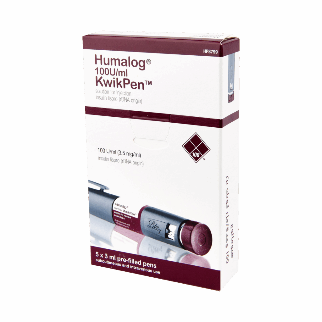Humalog 100IU/mL KwikPen [5 x 3mL Insulin Pens] - True North Performance.To